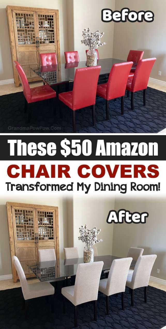 These $50 Amazon Chair Covers Transformed My Dining Room