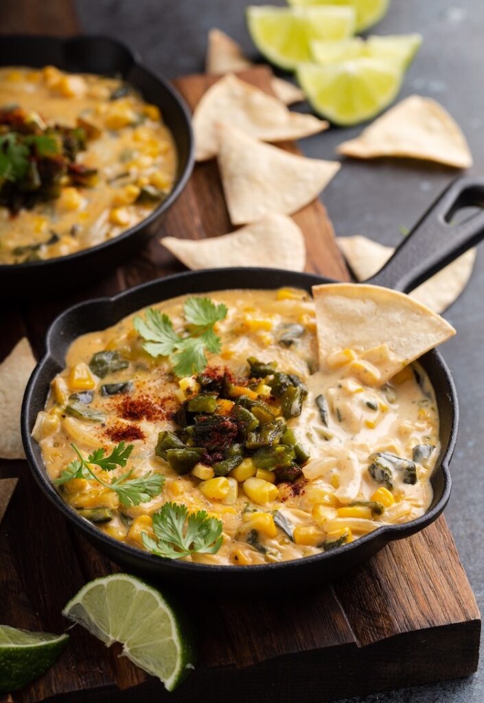 Cheesy Poblano Corn Dip